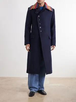 Dries Van Noten Double-breasted Wool-blend Twill Coat
