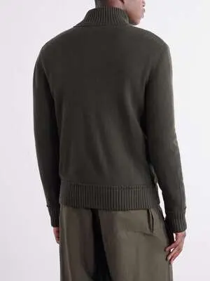 Moncler Logo-appliquéd Wool And Cashmere-blend Zip-up Cardigan