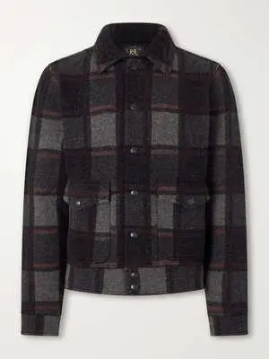Ralph Lauren Raston Checked Wool Jacket - Gray