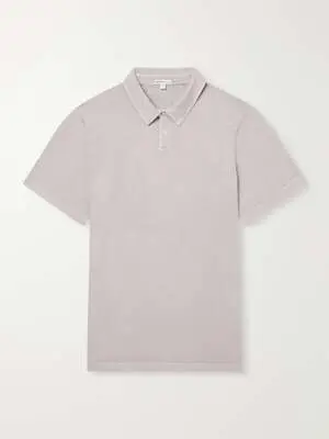 JAMES PERSE Slim-fit Supima Cotton-jersey Polo Shirt - Gray