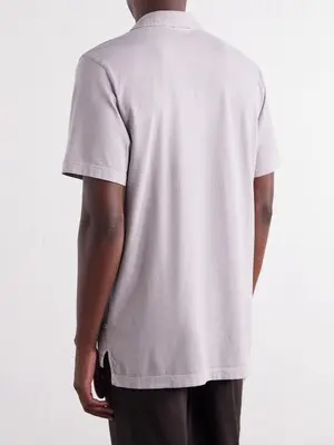 JAMES PERSE Slim-fit Supima Cotton-jersey Polo Shirt - Gray