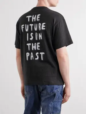 HUMAN MADE Printed Cotton-jersey T-shirt - Black