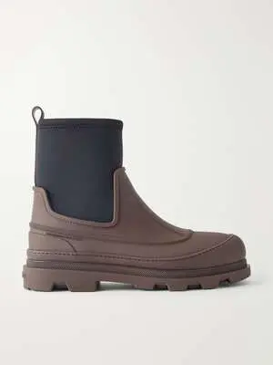 Moncler Vera Pulse Scuba And Rubber Hiking Boots - Brown