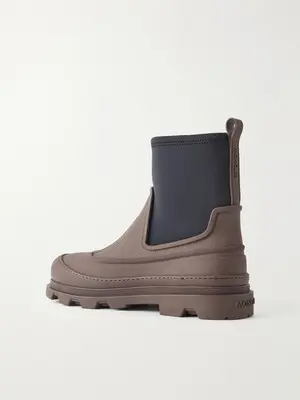 Moncler Vera Pulse Scuba And Rubber Hiking Boots - Brown