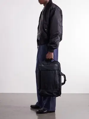 MASTER-PIECE CO Rise Leather And Canvas-trimmed Cordura® Mastertex Backpack - Blue