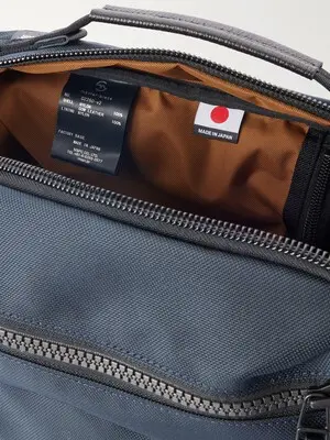 MASTER-PIECE CO Rise Leather And Canvas-trimmed Cordura® Mastertex Backpack - Blue