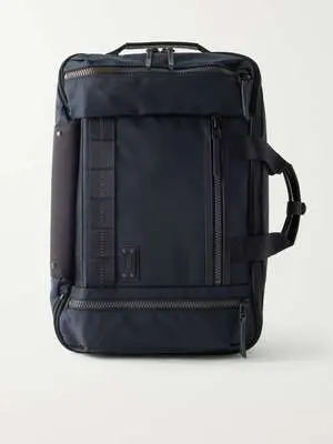 MASTER-PIECE CO Rise Leather And Canvas-trimmed Cordura® Mastertex Backpack - Navy