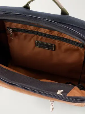 MASTER-PIECE CO Grave Suede And Shell Messenger-bag