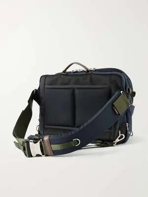 MASTER-PIECE CO Grave Suede And Shell Messenger-bag