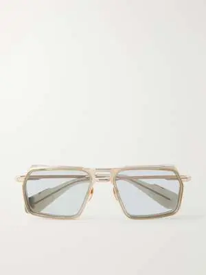 JACQUES MARIE MAGE Gt-r Aviator-style Titanium Sunglasses - Silver