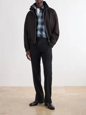 TOM FORD Checked Cotton-flannel Shirt - Blue