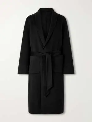 TOTEME Belted Wool Coat - Black