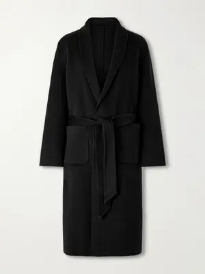 TOTEME Belted Wool Coat - Black
