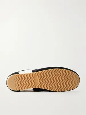 Bottega Veneta Shot Suede And Leather-trimmed Twill Sneakers - Black