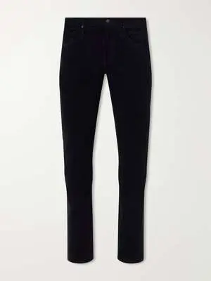 TOM FORD Slim-fit Cotton-blend Corduroy Trousers - Black