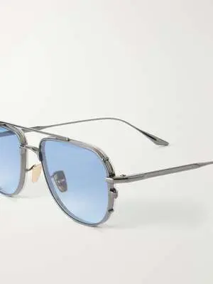 JACQUES MARIE MAGE Cendrars Aviator-style Titanium Sunglasses