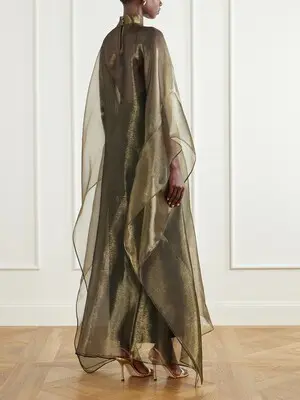 TALLER MARMO Sphinx Lurex Fil-coupé Gown