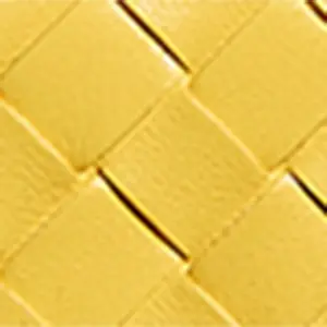 Bottega Veneta Nappa Leather Intrecciato Piccolo Badge Holder - Yellow