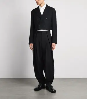 Comme Des Garçons Wool Pleated Trousers