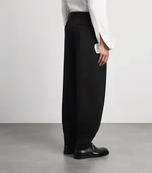 Comme Des Garçons Wool Pleated Trousers