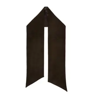 Max Mara Lambskin Scarf Brown