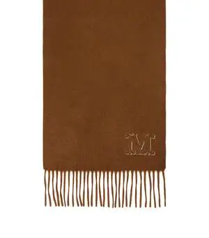 Max Mara Cashmere Monogram Scarf - Beige