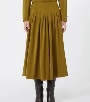 Max Mara Pleated Midi Skirt