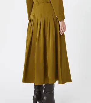 Max Mara Pleated Midi Skirt