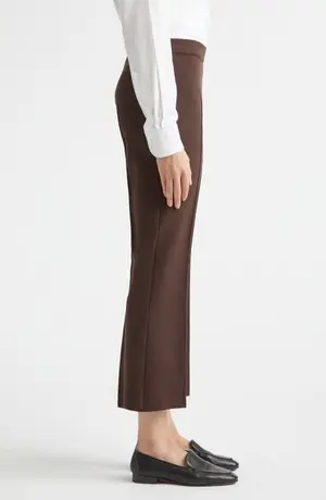 HIGH SPORT Geo Kick Flare Cropped Pants - Chocolate