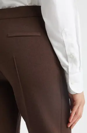 HIGH SPORT Geo Kick Flare Cropped Pants - Chocolate
