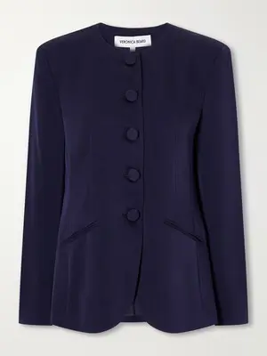 Veronica Beard Wryllen Crepe Blazer - Blue