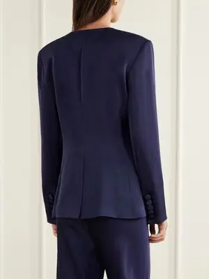 Veronica Beard Wryllen Crepe Blazer - Blue