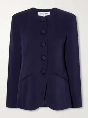 Veronica Beard Wryllen Crepe Blazer - Navy