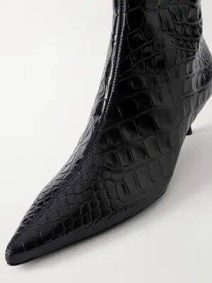 Simkhai Janine Croc-effect Leather Knee Boots