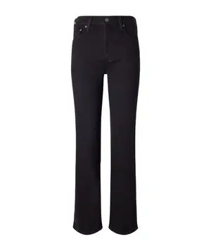 Citizens Of Humanity Palma Long Cotton And Cashmere-blend Straight-leg Jeans - Black