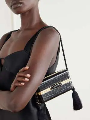 Simkhai Roma Croc-effect Leather Shoulder Bag