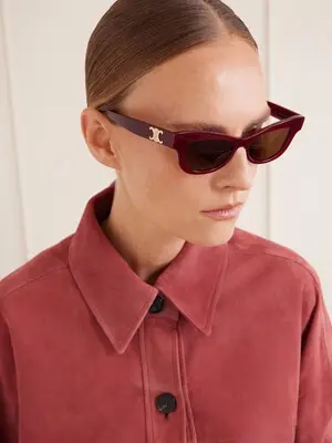 Celine Triomphe Cat-eye Acetate Sunglasses