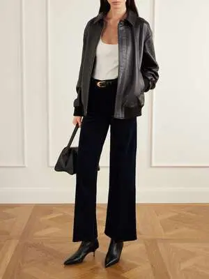 FRAME Cotton-blend Corduroy High-rise Wide-leg Pants