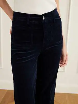 FRAME Cotton-blend Corduroy High-rise Wide-leg Pants