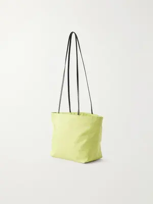 VALESQUE Leather-trimmed Satin Shoulder Bag