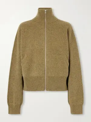 Extreme Cashmere Xtra Cute Cashmere Zipped-up Cardigan - Brown