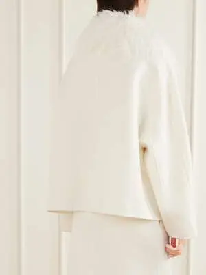 Loulou De Saison Rafe Plush-trimmed Wool And Cashmere-blend Coat