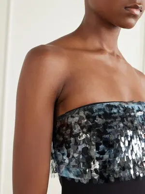 Staud Phoenix Sequin-embellished Crepe Midi Dress