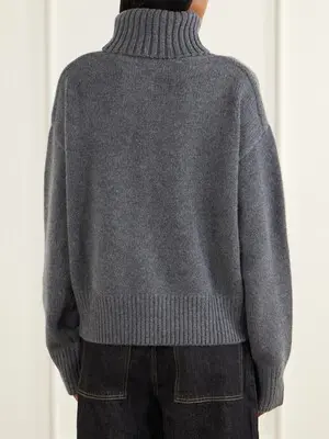 Extreme Cashmere Crop Xtra Cashmere Turtleneck - Gray