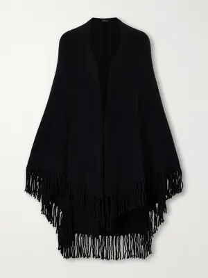 Arch4 Fringed Cashmere Wrap - Black
