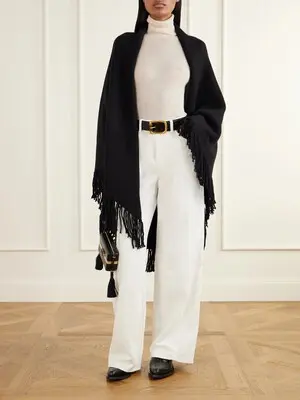 Arch4 Fringed Cashmere Wrap - Black