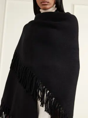 Arch4 Fringed Cashmere Wrap - Black