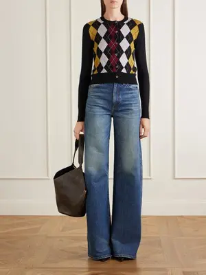 Khaite Dane High-rise Wide-leg Jeans - Blue