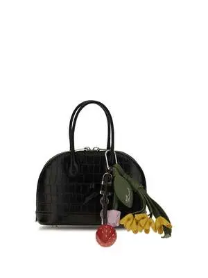 SELF-PORTRAIT Toast Crocodile-effect Leather Handbag