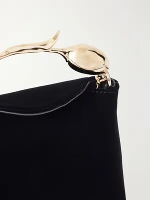 Erdem Bloom Micro Velvet Top-handle Bag - Black